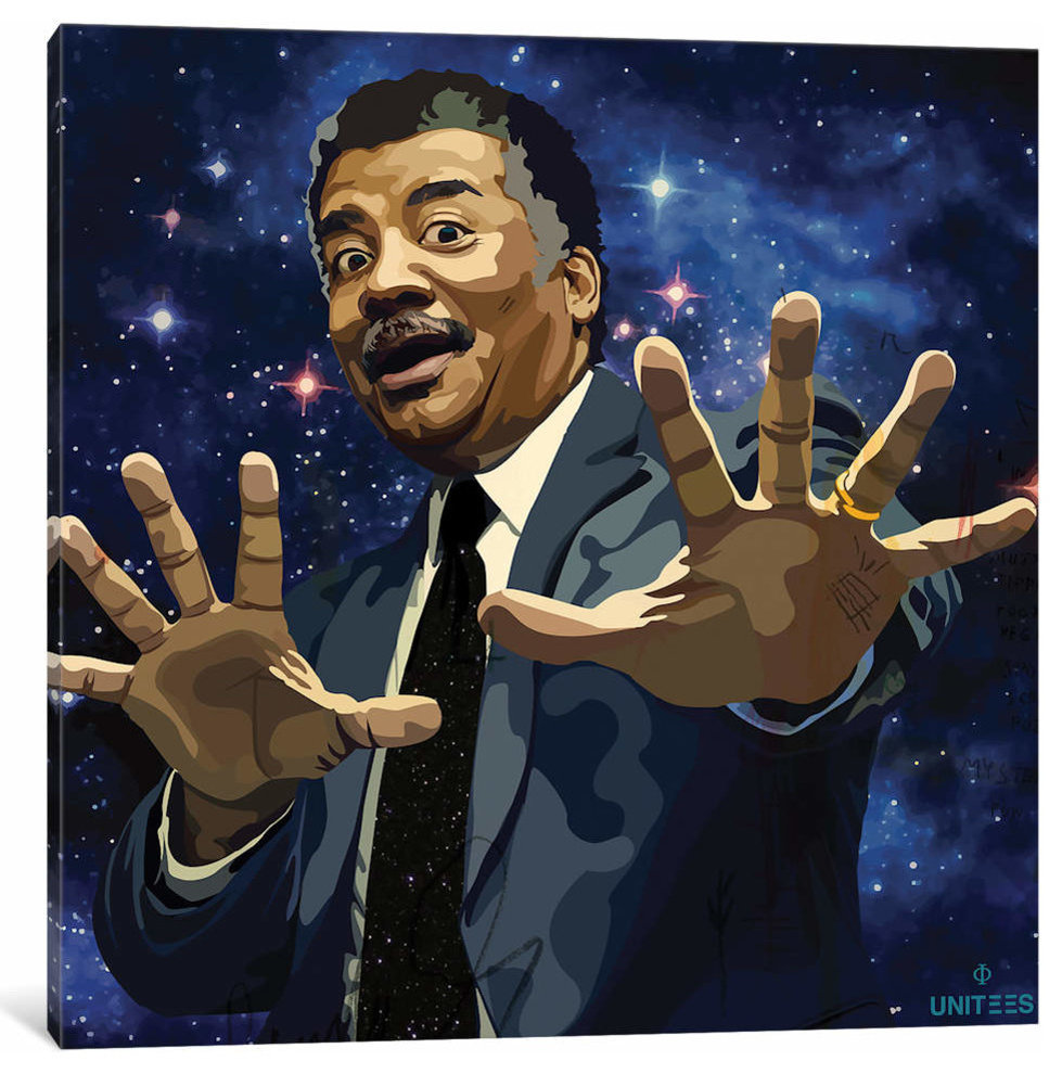 "Neil deGrasse Tyson" by Dai Chris Art Canvas Print, 12"x12"x0.75 ...