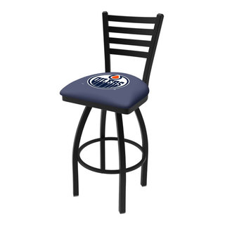 Holland L014 Edmonton Oilers 30" Swivel Bar Stool - Black ...