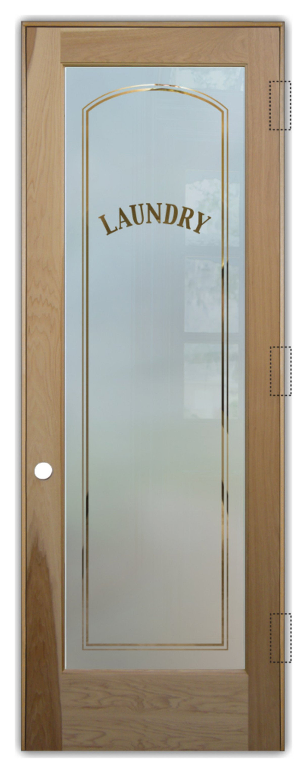 Laundry Room Doors - Classic Arched Capitals Frosted Glass Design - 28 ...