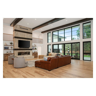 Cherry Hills Modern Farm House - Farmhouse - Living Room - Denver - by ...