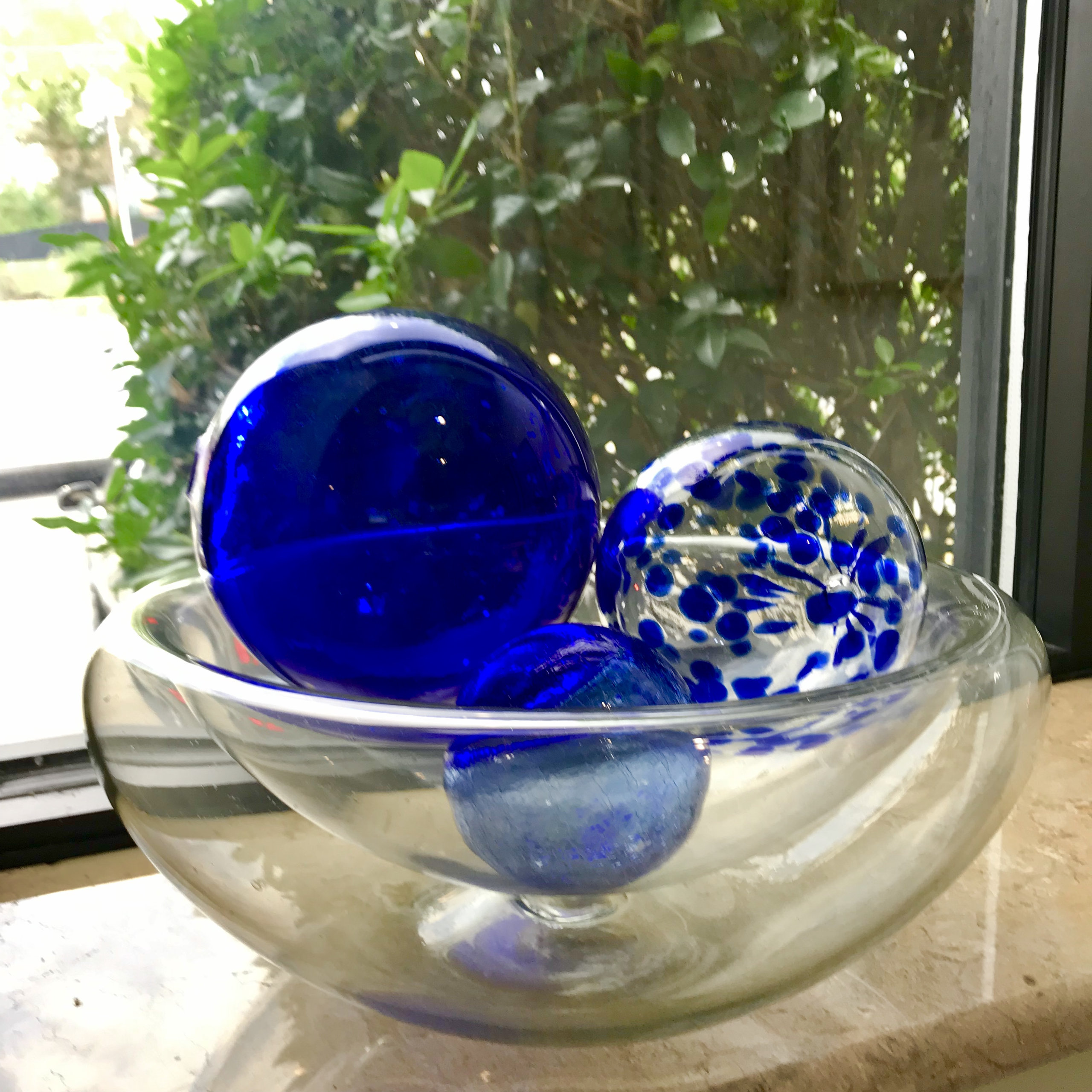 Sphere Set of 3, Cobalt & Denim - Contemporary - Decorative Objects And ...