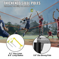 VEVOR 4-Way Volleyball Net Adjustable Volleyball Game Set with Ball ...