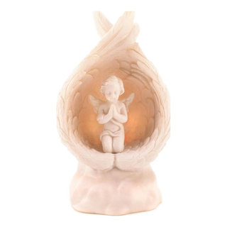 Light-Up Praying Angel Figurine - Traditional - Decorative Objects And ...