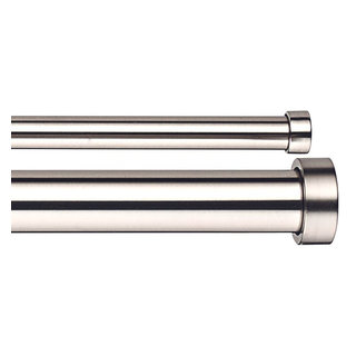 Linen Avenue End Cap Single and Double Window Curtain Rod Set, 48" to ...