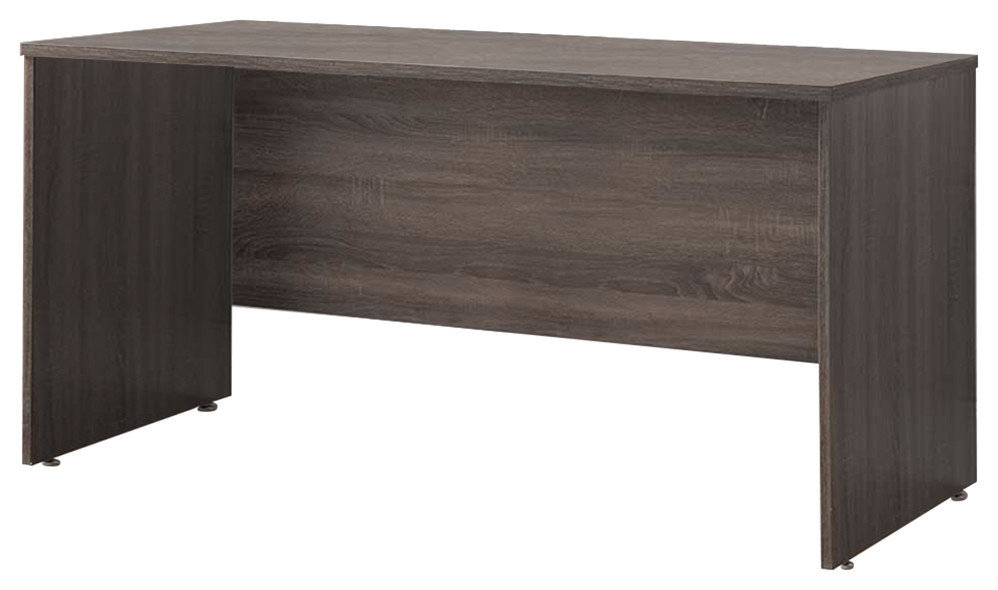 Smooth Surface and Stylish Desk, Brown - Transitional - Desks And ...