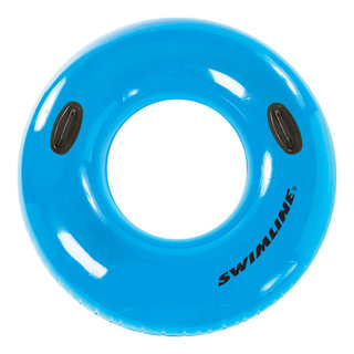 36" Inflatable Aqua Blue Swimming Pool Inner Tube Ring Float - Modern ...