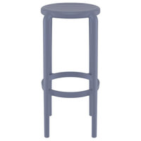 Tom Resin Bar Stool Dark Gray - Contemporary - Bar Stools And Counter ...