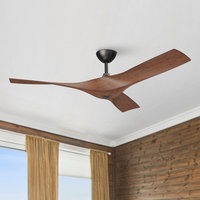 52 in. Indoor Brown Ceiling Fan with Remote and DC Motor, 6-Speed ...