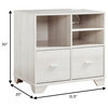 31" File Cabinet Printer Stand Table With 2 Drawers, Oak White ...
