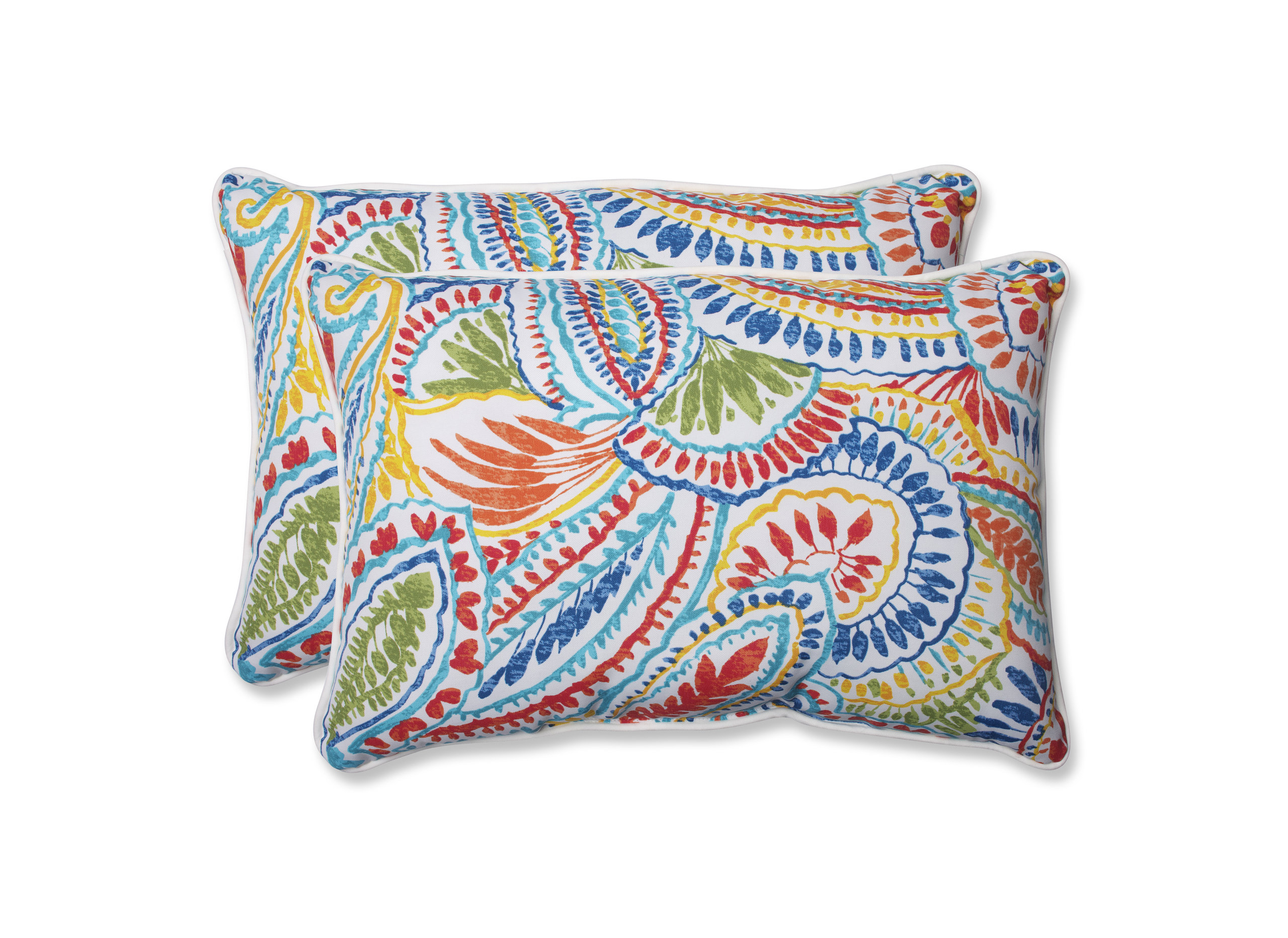 Ummi Multi Oversized Rectangular Throw Pillow, Set of 2 - Mediterranean ...