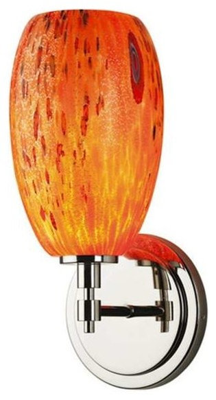 Stone Lighting Wall Sconce Milano Amber Satin Nickel GY6.35 Xenon ...