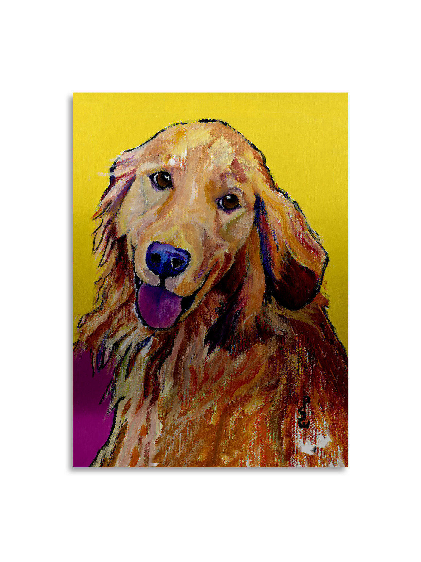 Pat Saunders-White 'Molly' Floating Brushed Aluminum Art, 16x22, 16 x ...