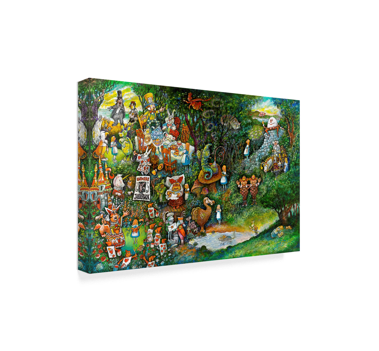 "Alice In Wonderland" by Bill Bell, Canvas Art, 30"x47" - Contemporary ...