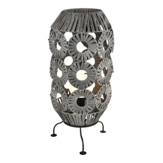 Palayan 36" High 1-Light Outdoor Table Lamp, Gray - Tropical - Outdoor ...