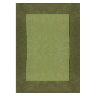 8'x11' Large Solid Green Formal Living Room Area Rug, Hand-Tufted ...