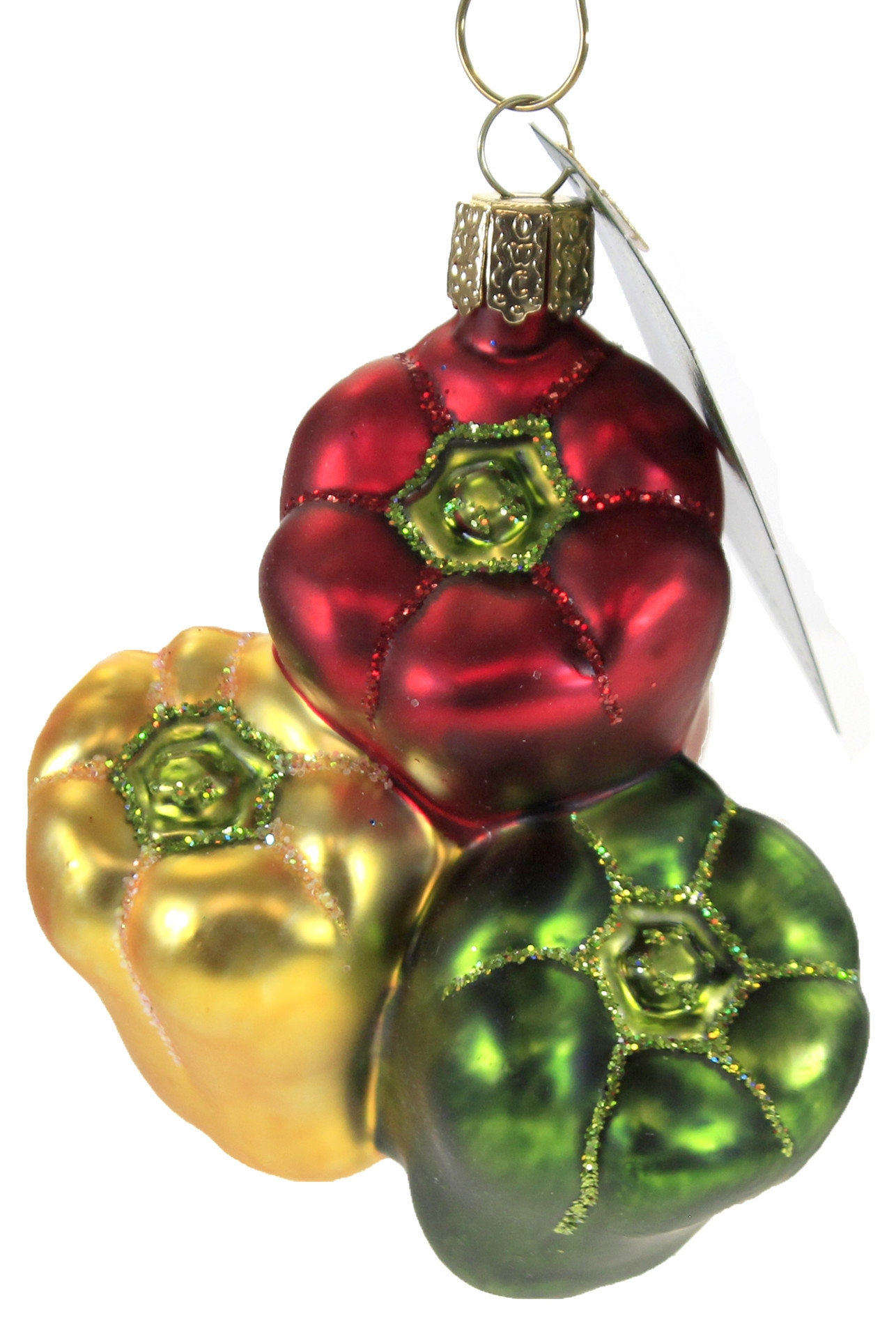 Bell Peppers - One Ornament 3 Inch, Glass - Vegetables Good Luck 28134 ...