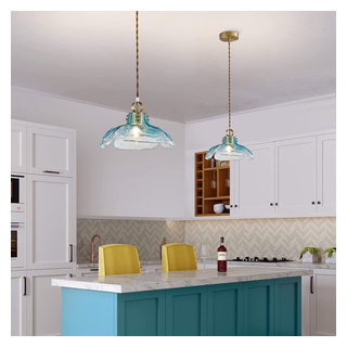 Modern Hanging Kitchen Lights Glass Adjustable Pendant Light ...