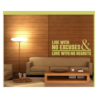 Live with no excuses and love with no regrets Wall Decal, 18 in ...