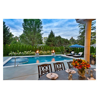 Park Ridge, IL Rectilinear Swimming Pool with Interior Hot Tub ...