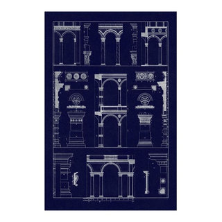 "Arcades of the Renaissance (Blueprint)" Paper Print by J. Buhlmann, 14 ...