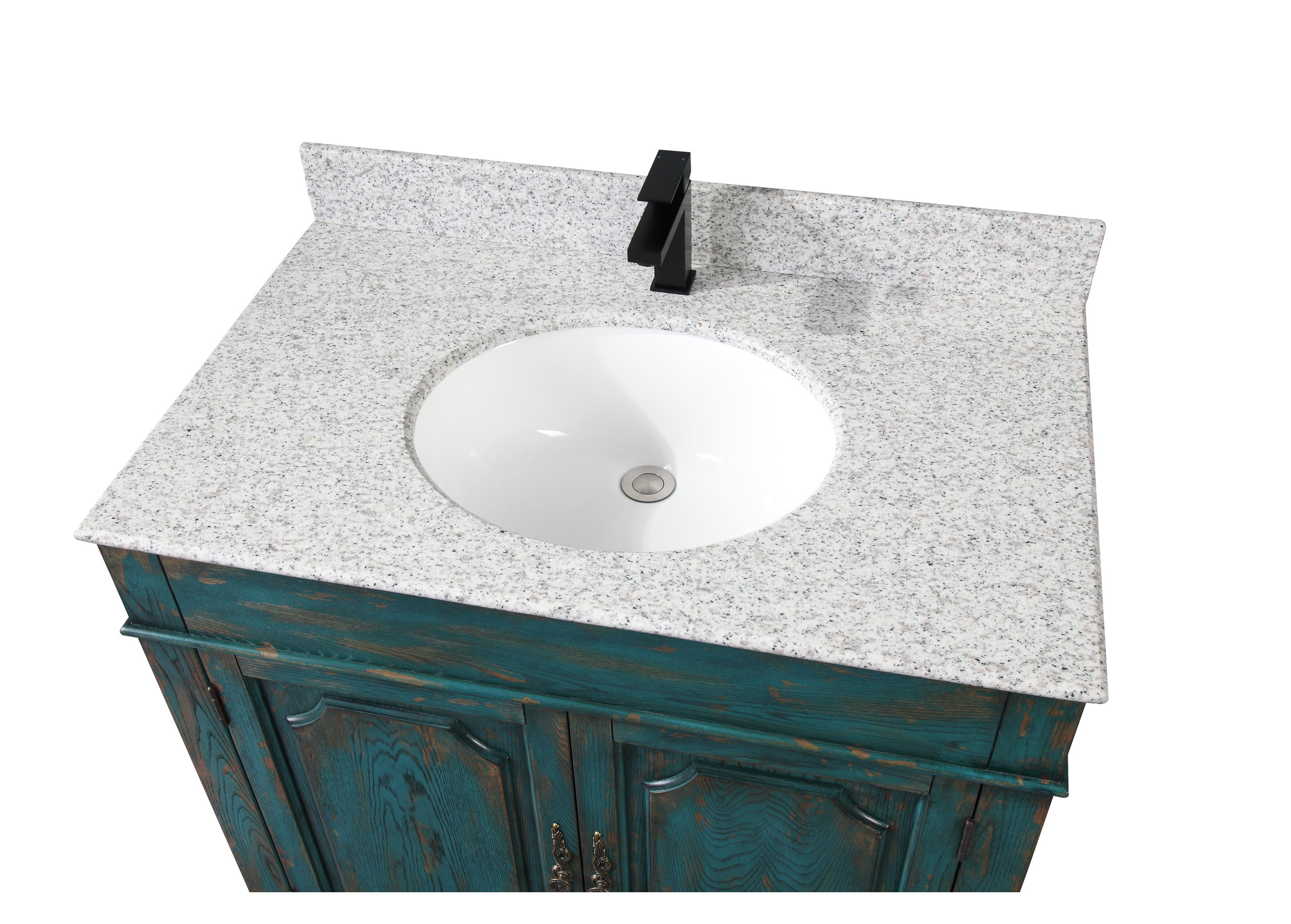 36" Litchfield Emerald Blue Bathroom Vanity - Farmhouse - Bathroom ...