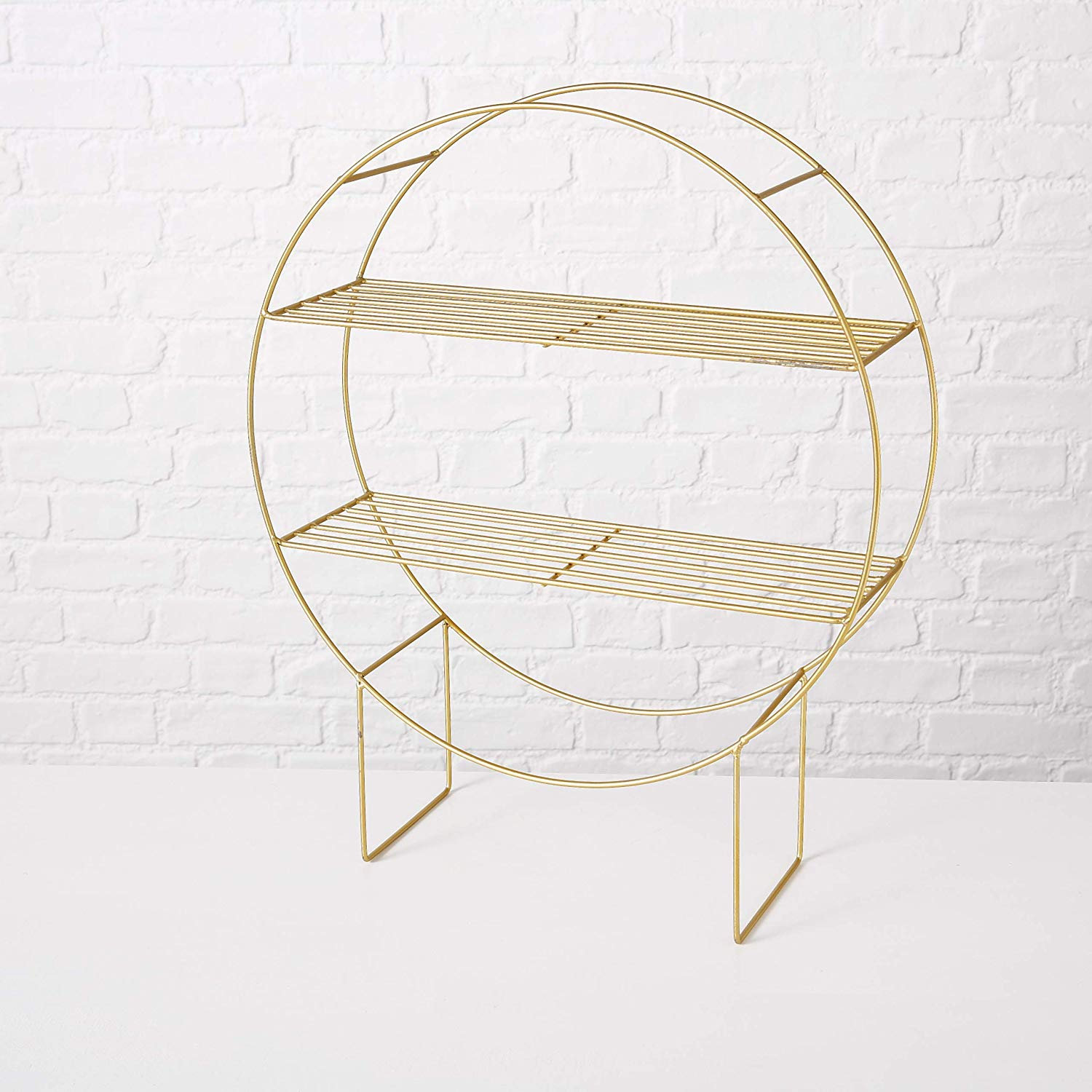 Golden Glam 2 Shelf Ring Floor Rack - Contemporary - Display And Wall ...