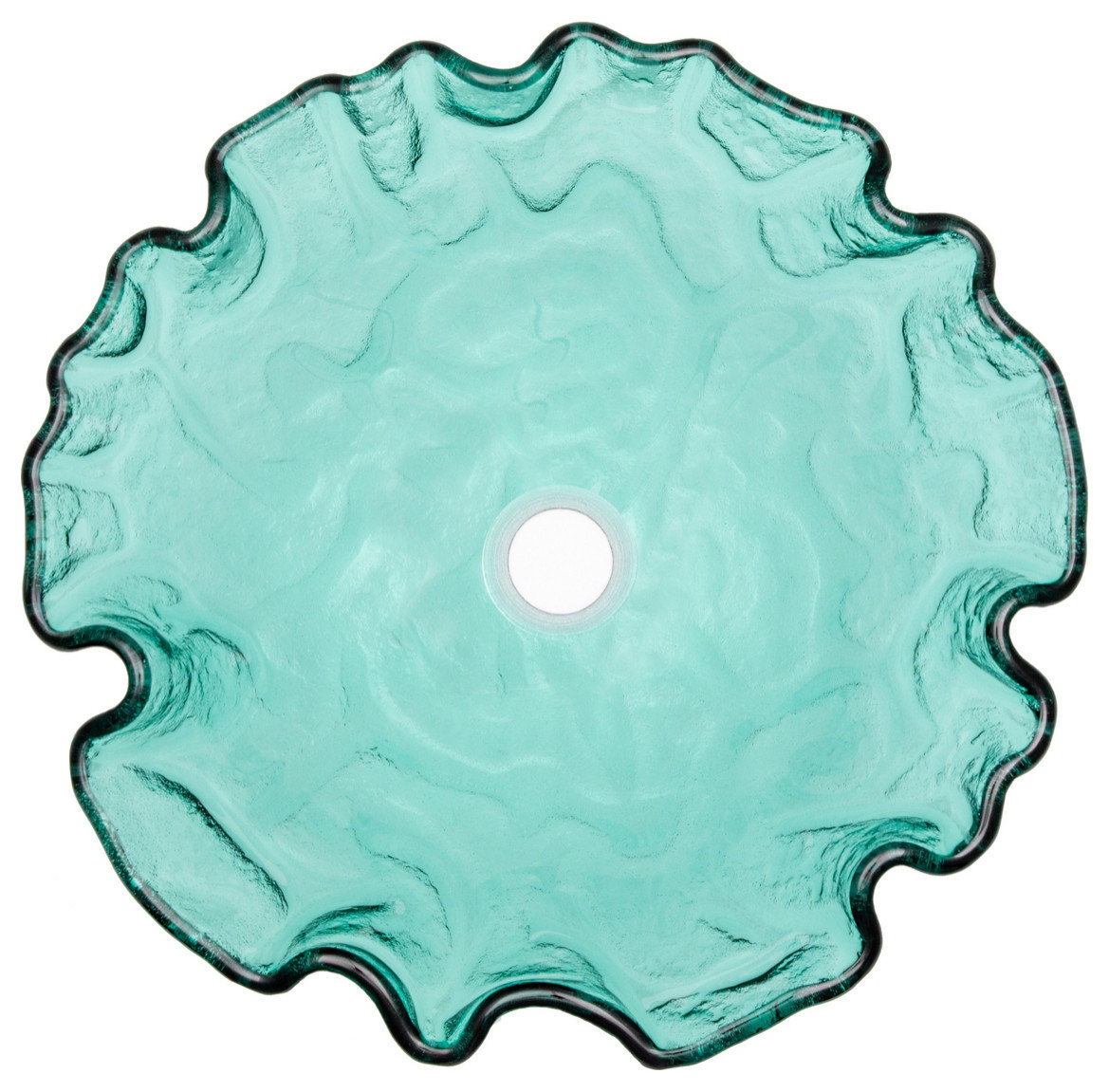Eden Bath EB_GS53 Green Free form Wave Glass Vessel Sink - Contemporary ...