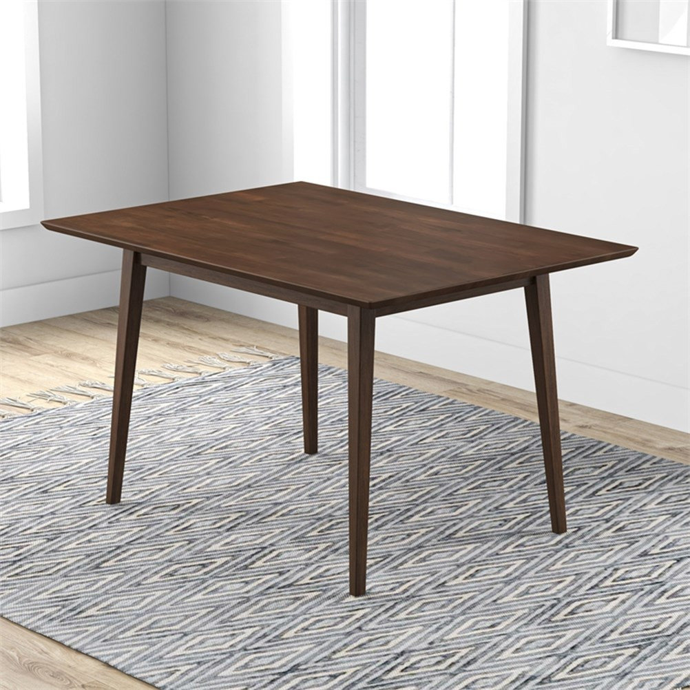 Pemberly Row Mid-Century Modern 47" Rectangular Solid Wood Dining Table ...