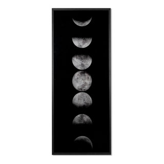 Moon Phases, 72" X 30", Charcoal Frame - Contemporary - Prints And ...
