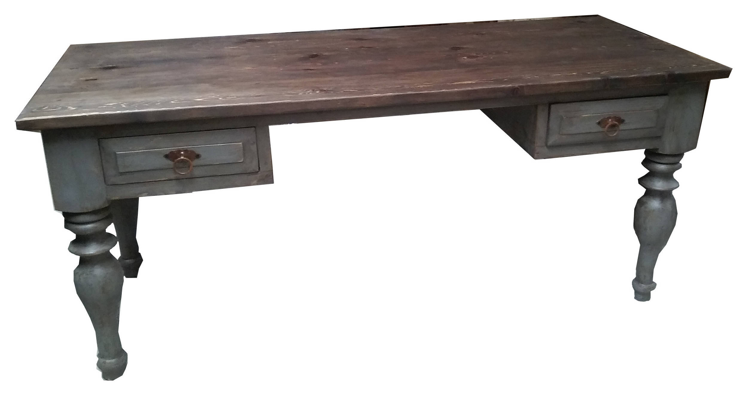 Saint Benedict Rustic Office Desk Study, 60"x30"x31" - Traditional ...