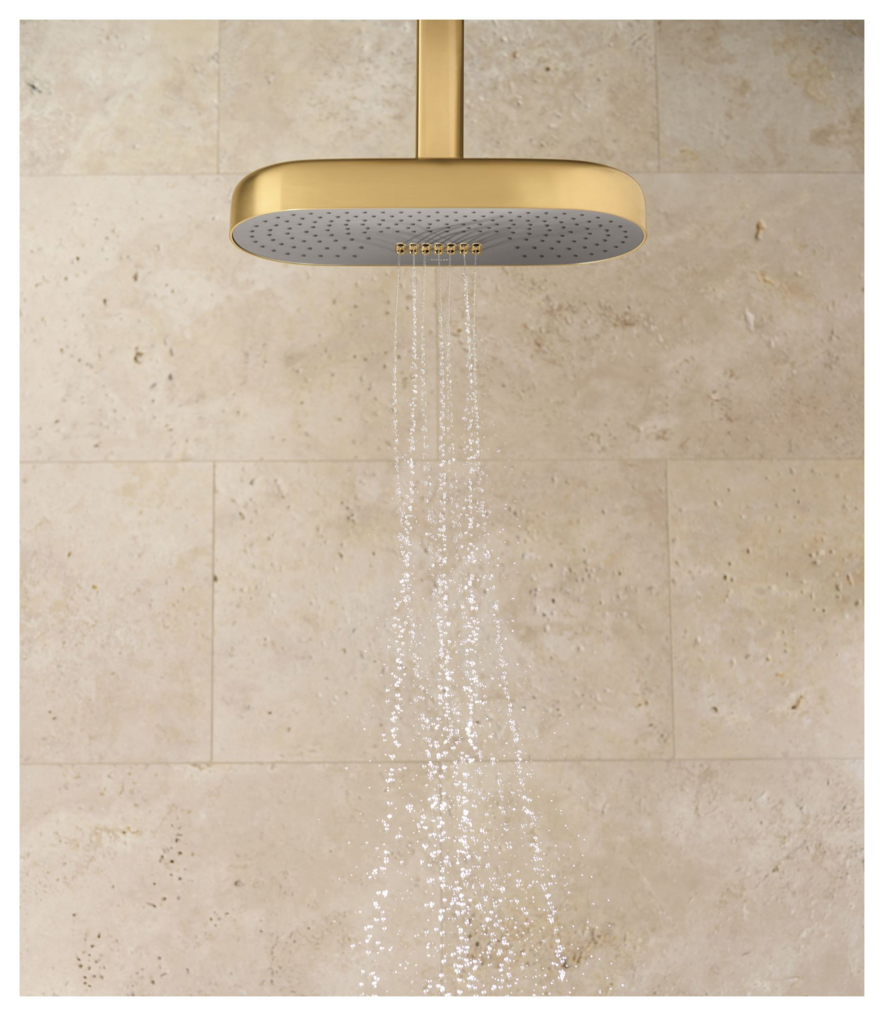 Kohler K-26295 Statement Oblong 14" Two-Function 2.5 GPM Rainhead ...