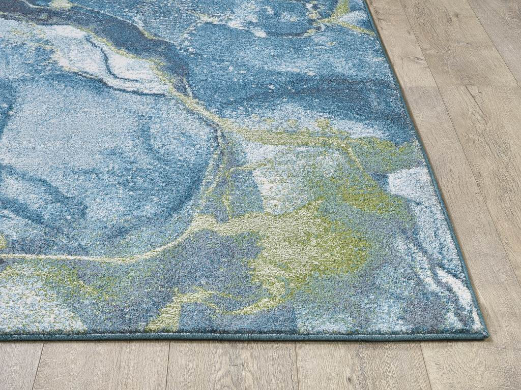 7"x10" Blue Sage Abstract Stone Modern Area Rug - Contemporary - Area ...