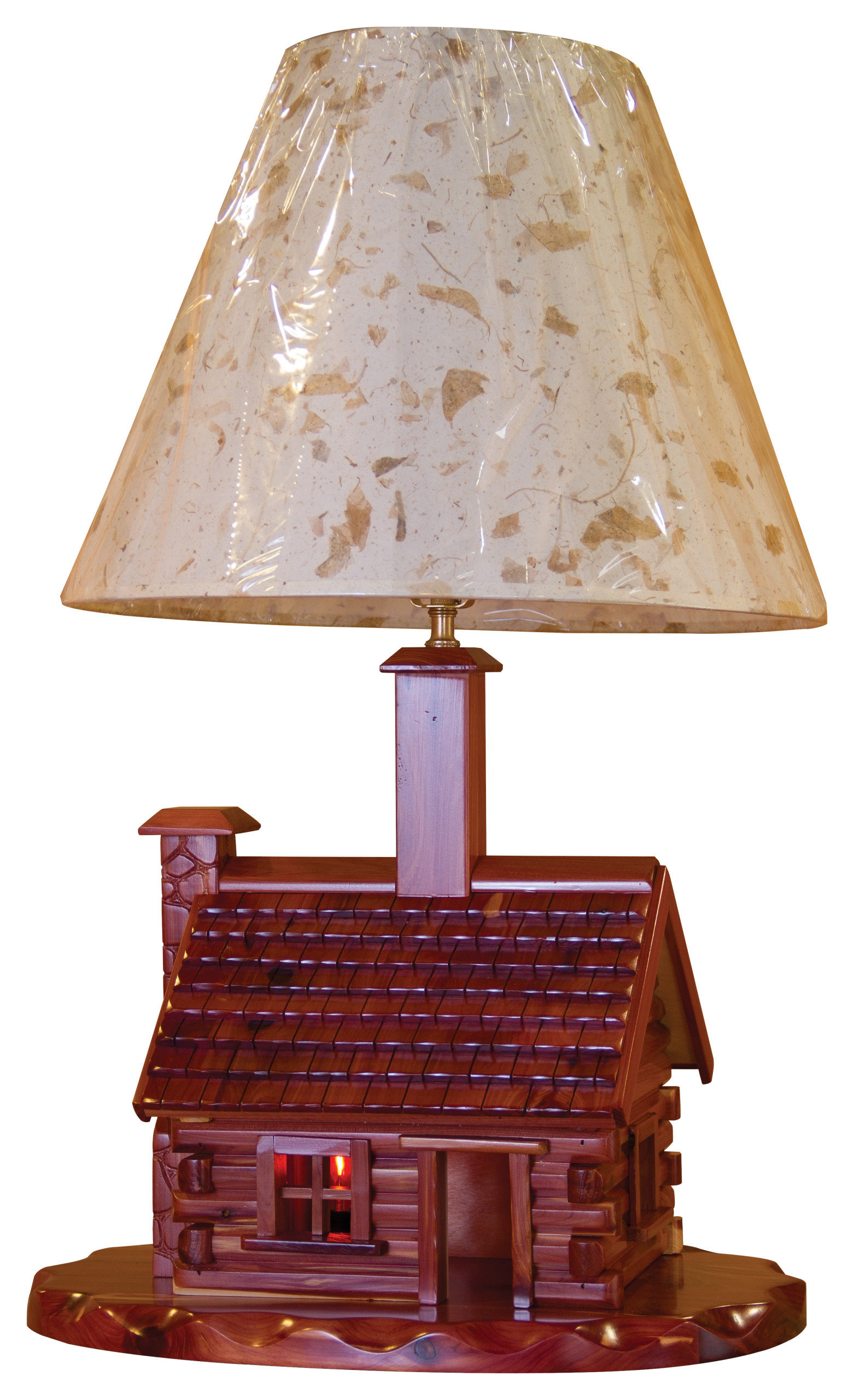 Red Cedar Log Cabin Lamp - Rustic - Table Lamps - by Furniture Barn USA ...