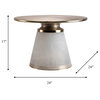 Metal Top, 17" Nebular Side Table, Frost, 24x24x17" - Contemporary ...