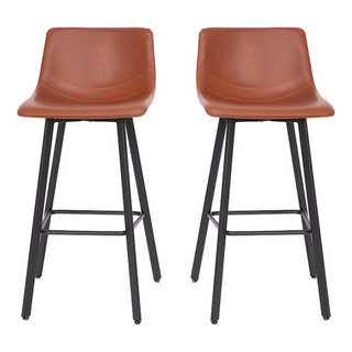 Flash Furniture Caleb 30" Stool, Pack of 2, Cognac, CH-212069-30-BR-GG ...