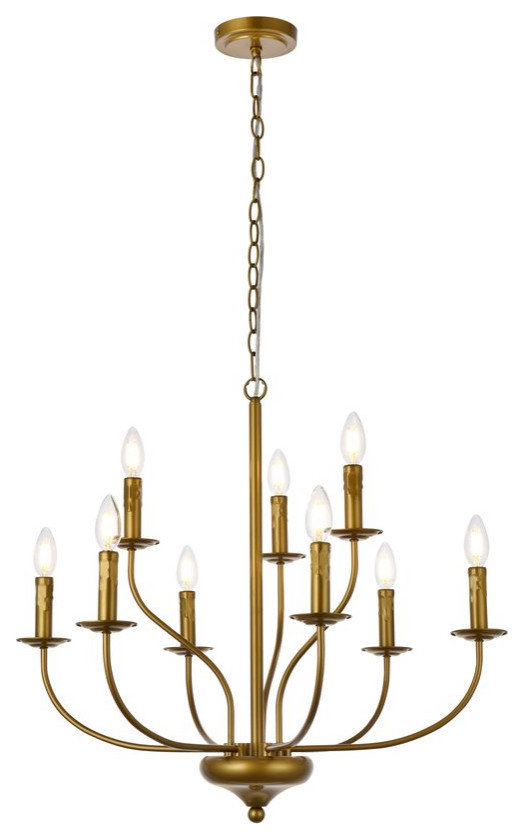 Westley 9-Light Pendant in Brass - Transitional - Pendant Lighting - by ...