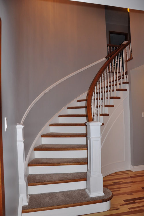 80s curved staircase updated | Houzz Forum