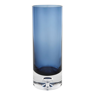 Midnight Blue Galaxy European Mouth Blown Lead Free Crystal Cylinder ...