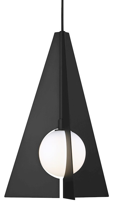 Tech Lighting LED 930 Orbel Pyramid Pendant, Matte Black 700TDOBLPB ...