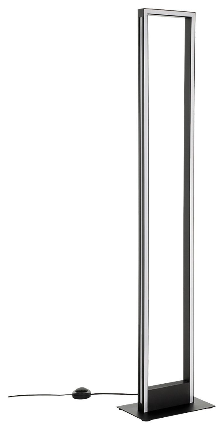 Salvilanas Integrated LED Floor Lamp, Black Finish, White Diffuser ...