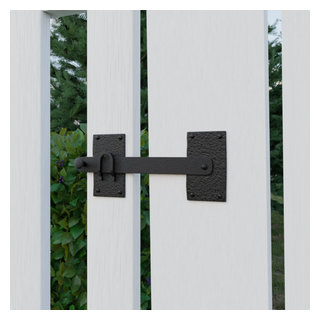Black Iron Gate Latch Fence Gate Latch Lock 12 Inch | - Rustic - Door ...