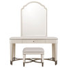 Grace Vanity and Mirror Set With Stool - Midcentury - Bedroom & Makeup ...
