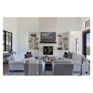 American Farmhouse // Organic Modern - Farmhouse - Living Room - Austin ...