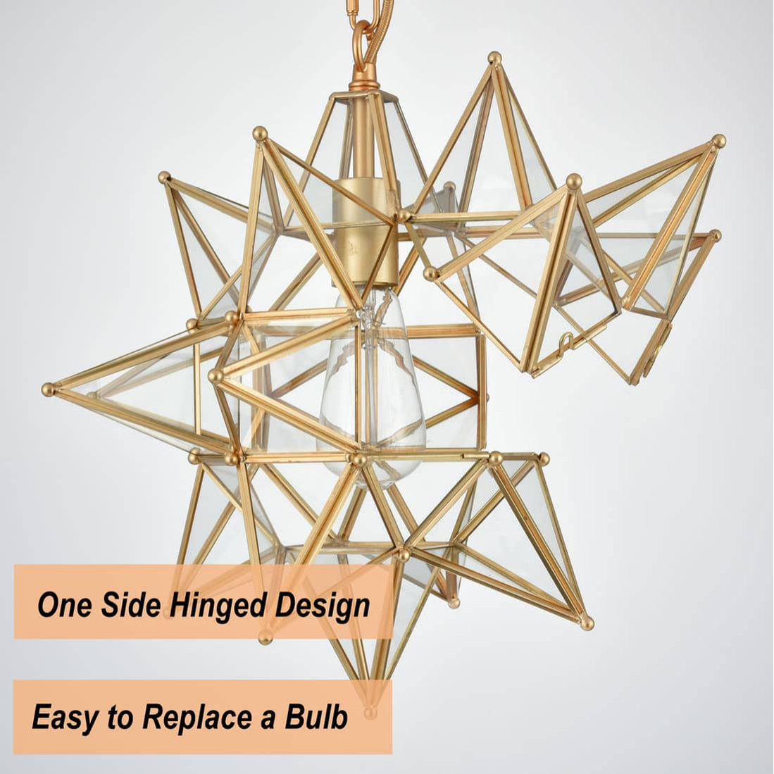 Modern Star Pendant Light, 16 Inch - Mediterranean - Pendant Lighting ...