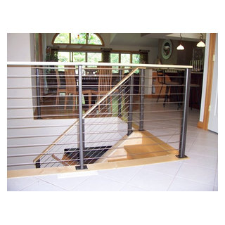 Ultra-tec® stainless steel railing system - Modern - Staircase - Las ...