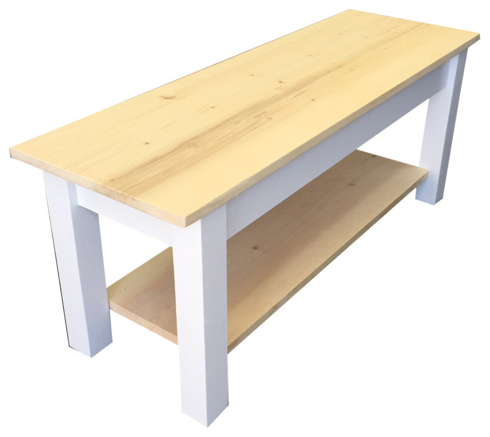 Nantucket Bench With Shelf, 30" - Contemporary - Accent And Storage ...