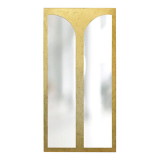 Turner Mirror- Gold Gold Finish On Resin Frame Plain Glass Beveled ...