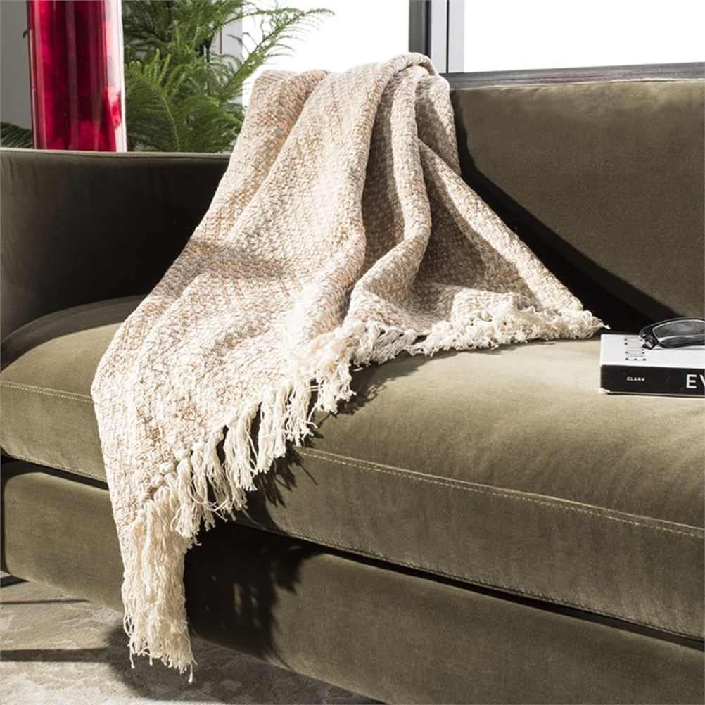 Safavieh Becks Throw in Copper and Beige - Contemporary - Throws - by ...