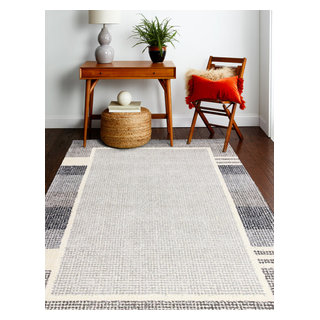 Bashian Lilianna Area Rug Grey, 5' X 7'6" - Contemporary - Area Rugs ...