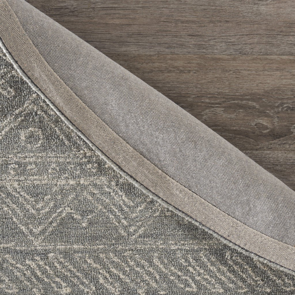 8" Round Light Gray Boho Chic Area Rug - Southwestern - Area Rugs - by ...